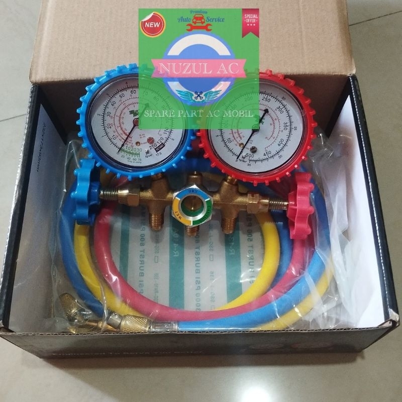 Jual Meter Monifold isi Freon Ac Mobil - R134 - Isi Freon R22 Handen ...