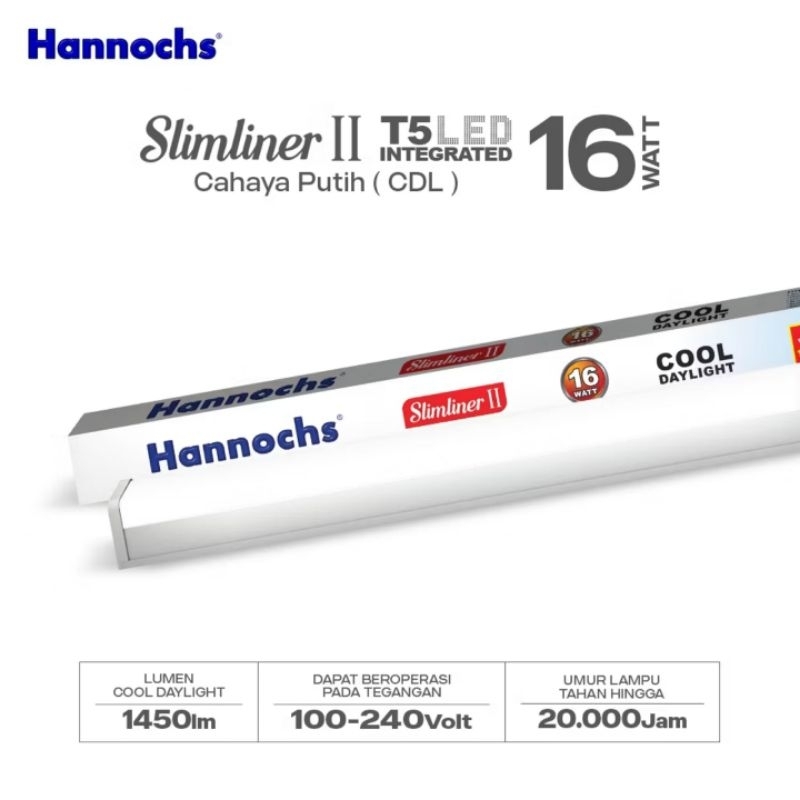 Jual Led Hannochs T5 Slimliner II 6w 10w 13w - Lampu T5 Hannochs Putih T 5 Led | Shopee Indonesia