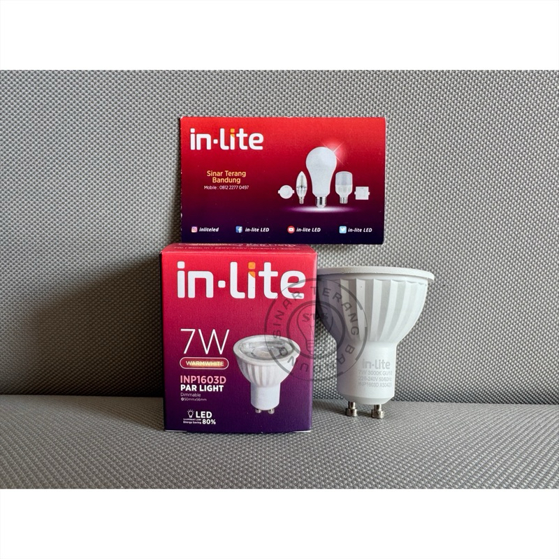 Jual LAMPU LED INLITE GU10 7W 7 WATT TUSUK 220V WARM WHITE / KUNING ...