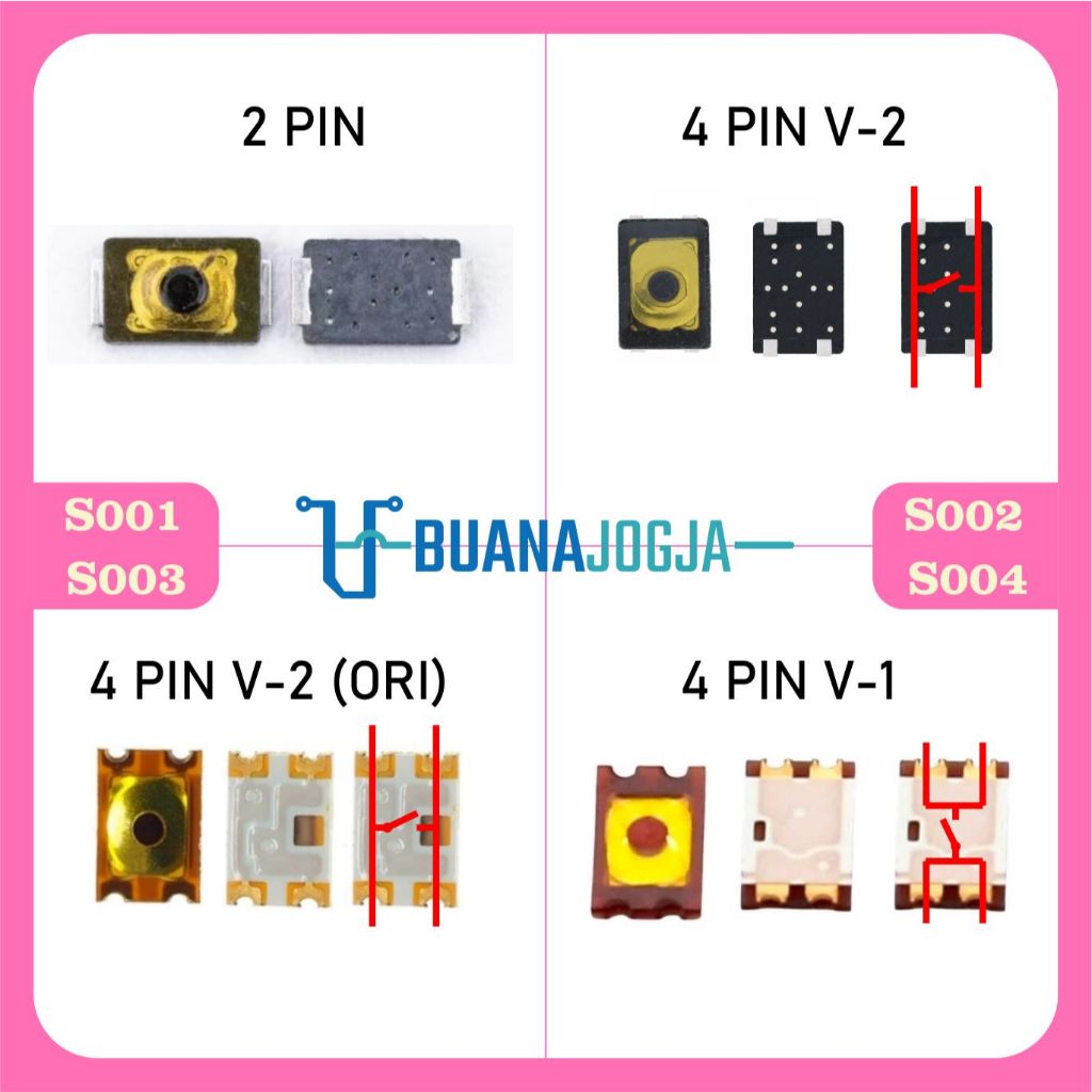 Jual TOMBOL DALAM SWITCH ON OFF VOL OPPO UNIVERSAL ANDROID IPHONE 2 ...