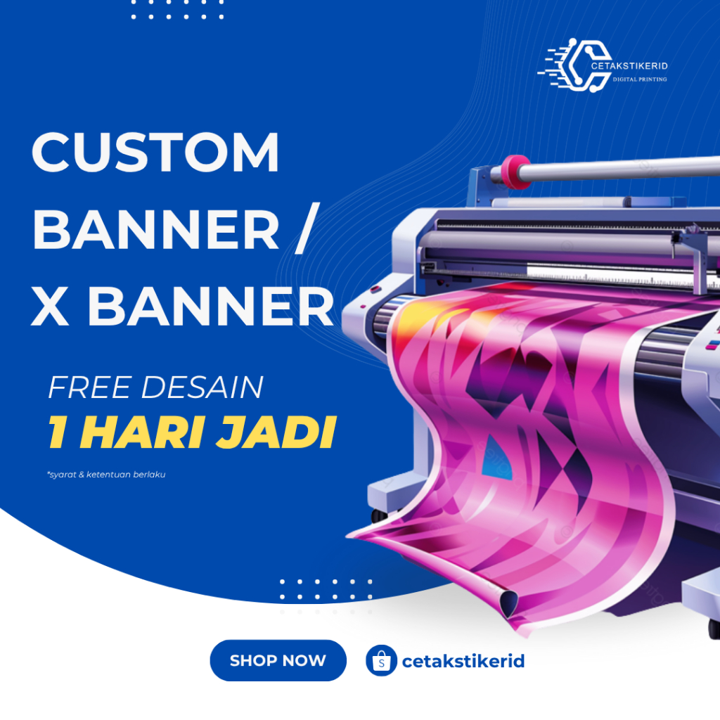 Jual [ HARGA PER 50 CM ] CETAK BANNER/SPANDUK CUSTOM, BISA REQUEST ...