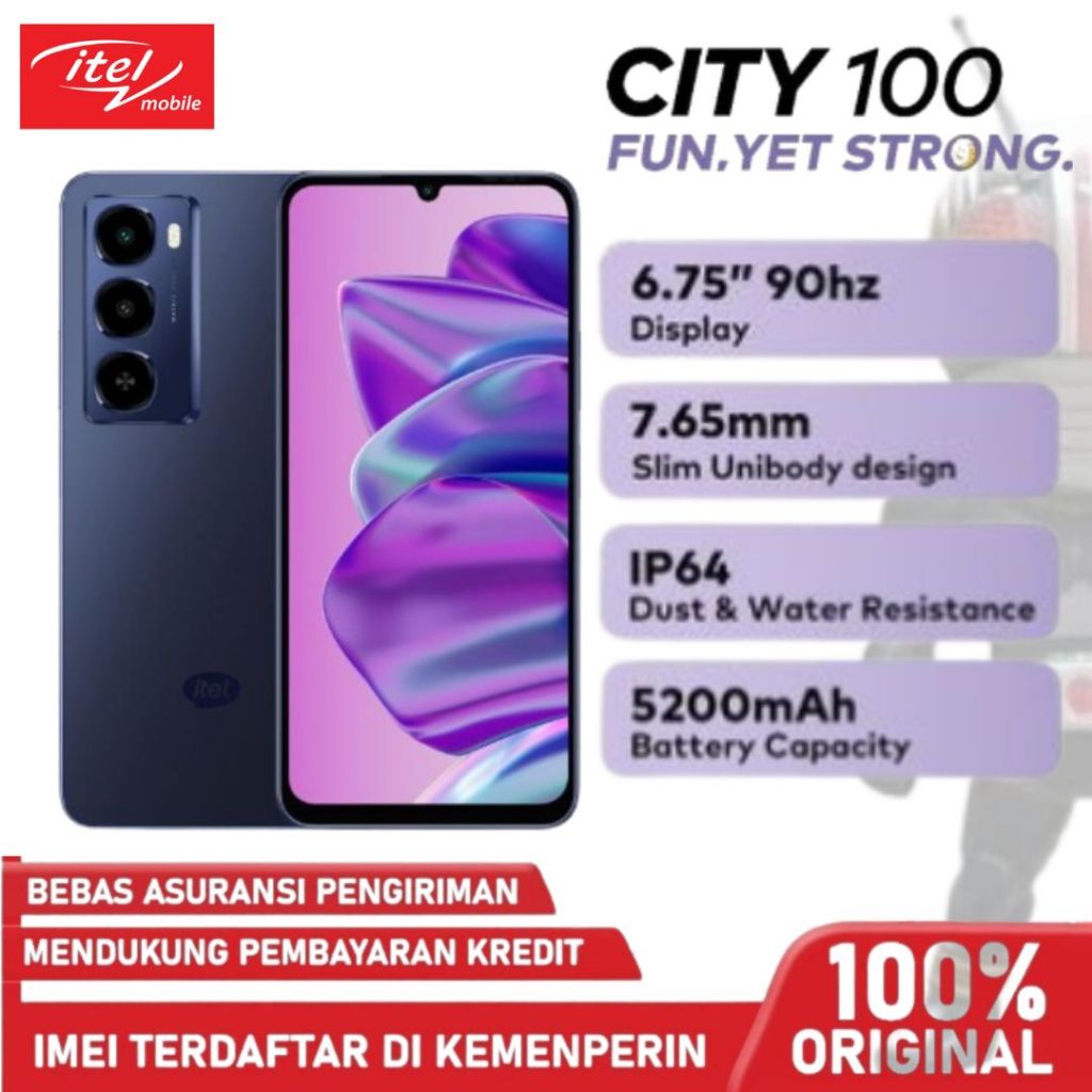 Jual ITEL CITY 100 ORIGINAL GARANSI RESMI | Shopee Indonesia