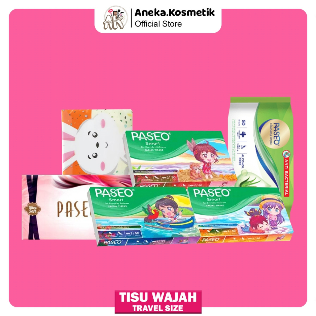Jual TISU WAJAH / TISSUE TRAVEL SIZE 50-100 SHEETS 2 PLY ( PASEO & TATA ...