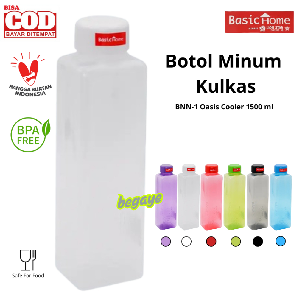 Jual Basic Home Botol Minum Kulkas 1500 ml BNN-1 OASIS COOLER 1.5 LITER | Shopee Indonesia