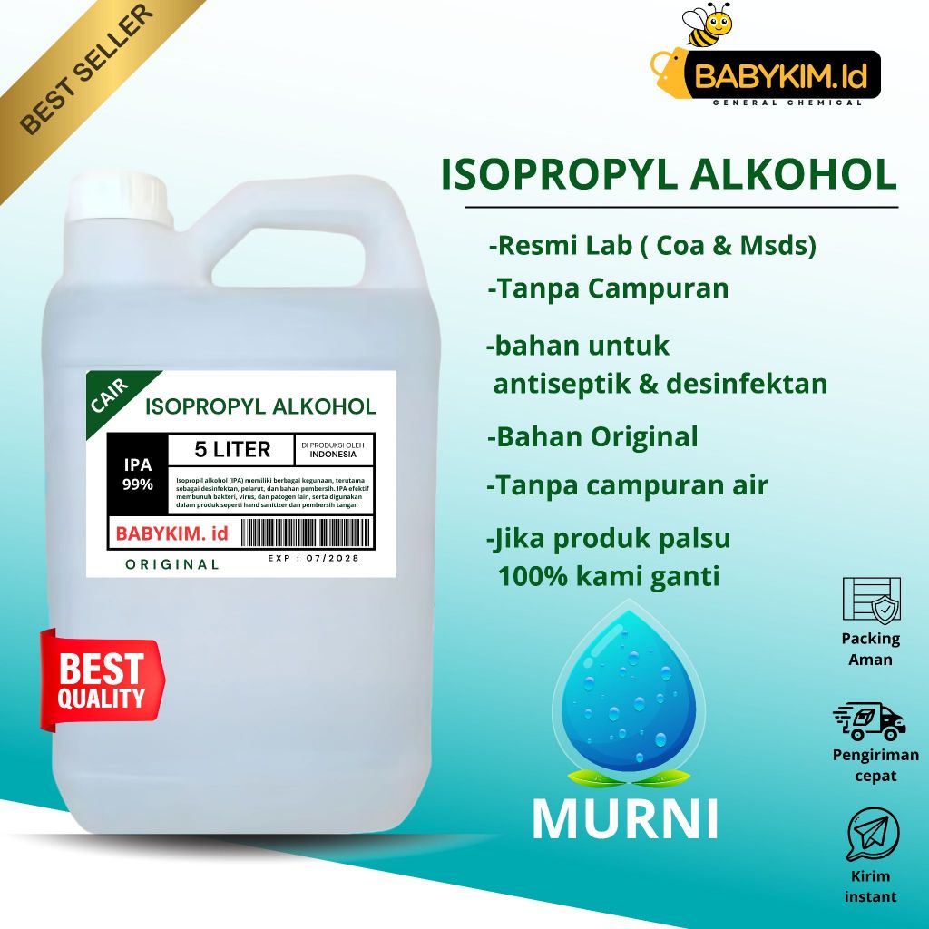 Jual lsopropyl alkohol / IPA 99% / Isopropyl Alkohol murni non campuran ...