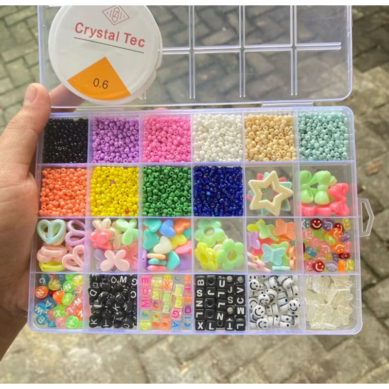 Jual Manik Manik Pasir 1 Box - Manik2 Mote Payet Pasir Paket DIY (BONUS ...