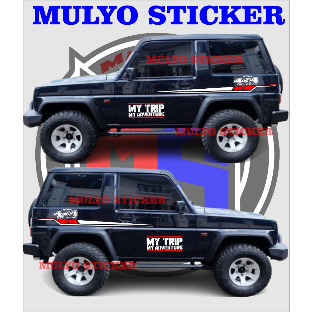 Jual Stiker Mobil MY TRIP MY ADVENTURE Mobil Jeep Semua Merek Katana ...