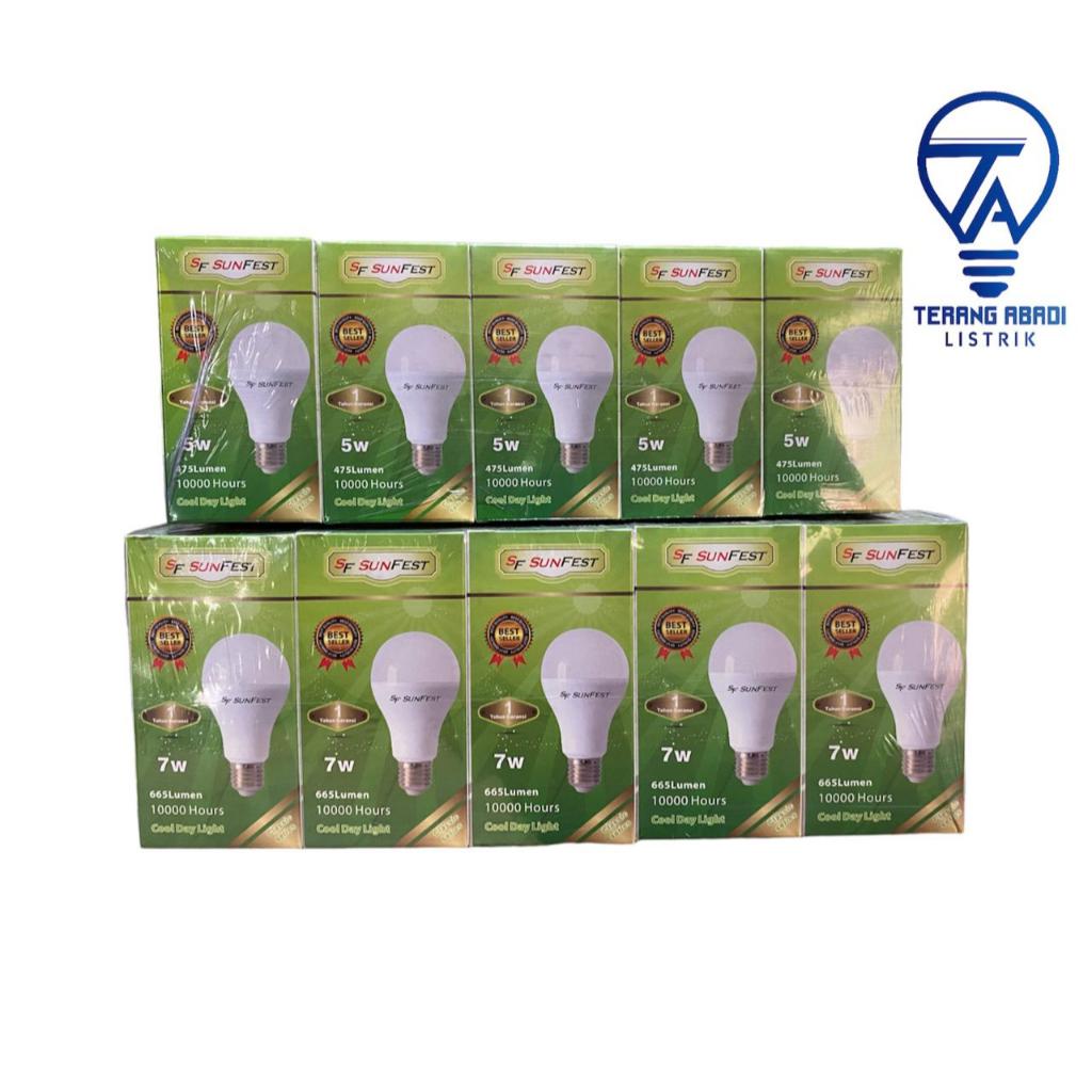 Jual led a bulp sunfest /pak (10pcs) | Shopee Indonesia