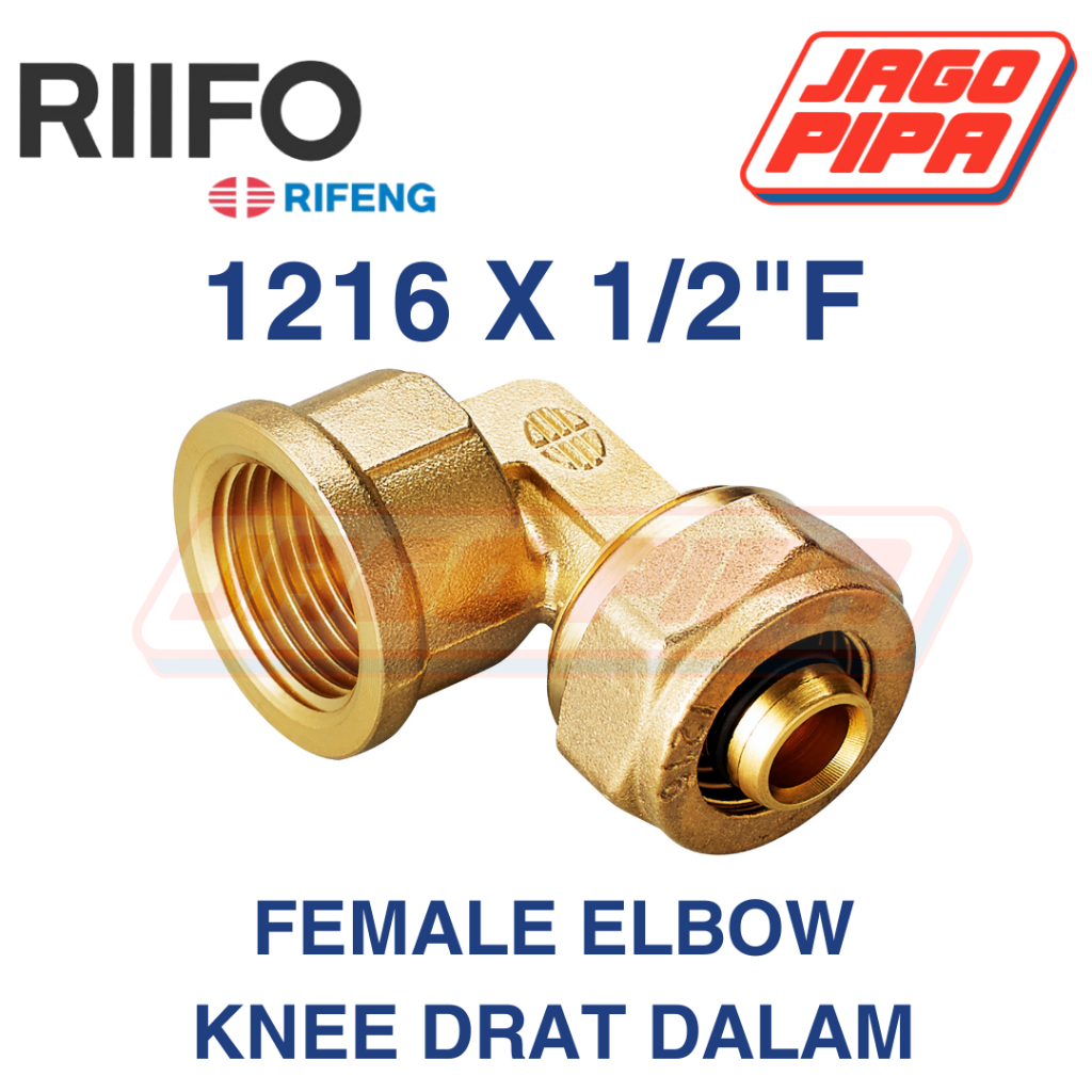 Jual RIFENG PAP Female Elbow 1216 X 1/2 F RIIFO PEX AL PEX Knee Drat ...