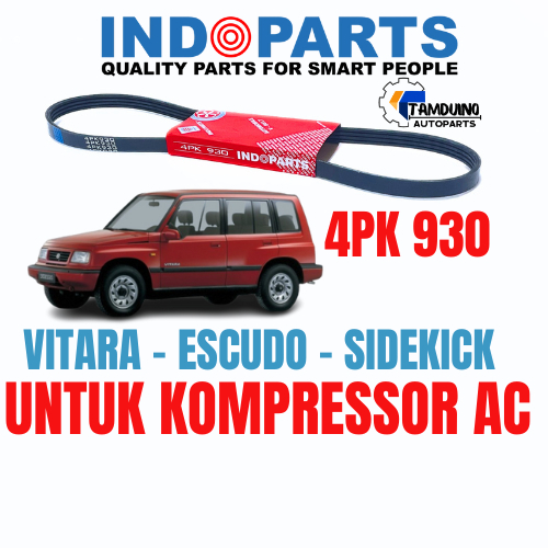 Jual VAN BELT VANBELT FANBELT 4PK 930 SUZUKI VITARA ESCUDO SIDEKICK ...