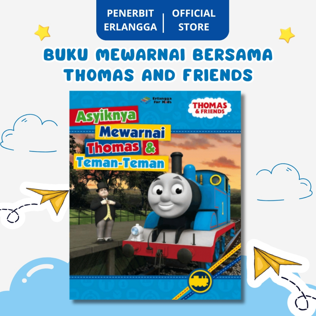 Jual [Erlangga Official] Buku Aktivitas Anak: Thomas & Friends Asyiknya Mewarnai Thomas & Teman ...