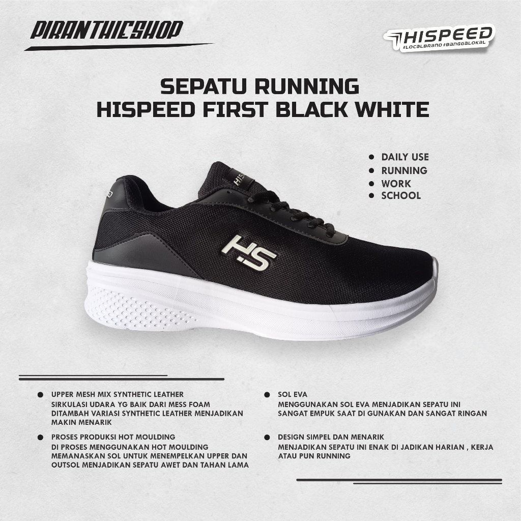 Jual Sepatu Hispeed First Running Shoes Sekolah Kerja Pria Wanita ...