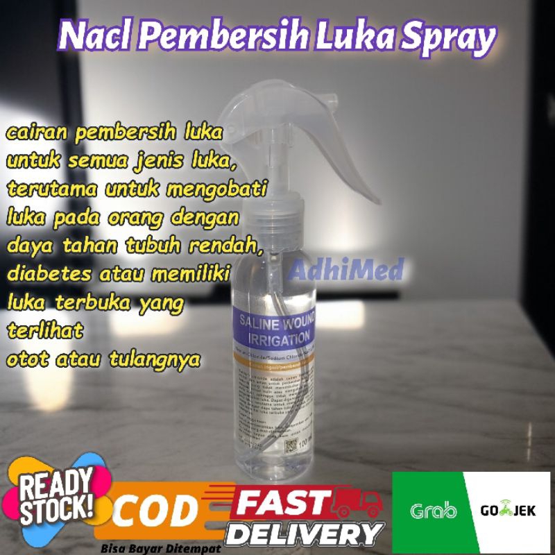 Jual nacl pembersih luka 100ml / nacl spray 0.9% 100ml | Shopee Indonesia
