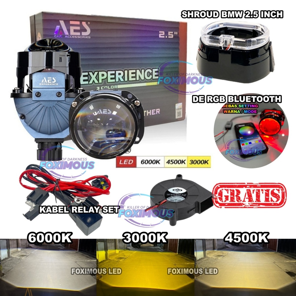Jual Biled Projector AES Turbo Se Experience 3 Warna ALL WHEATHER 3 ...