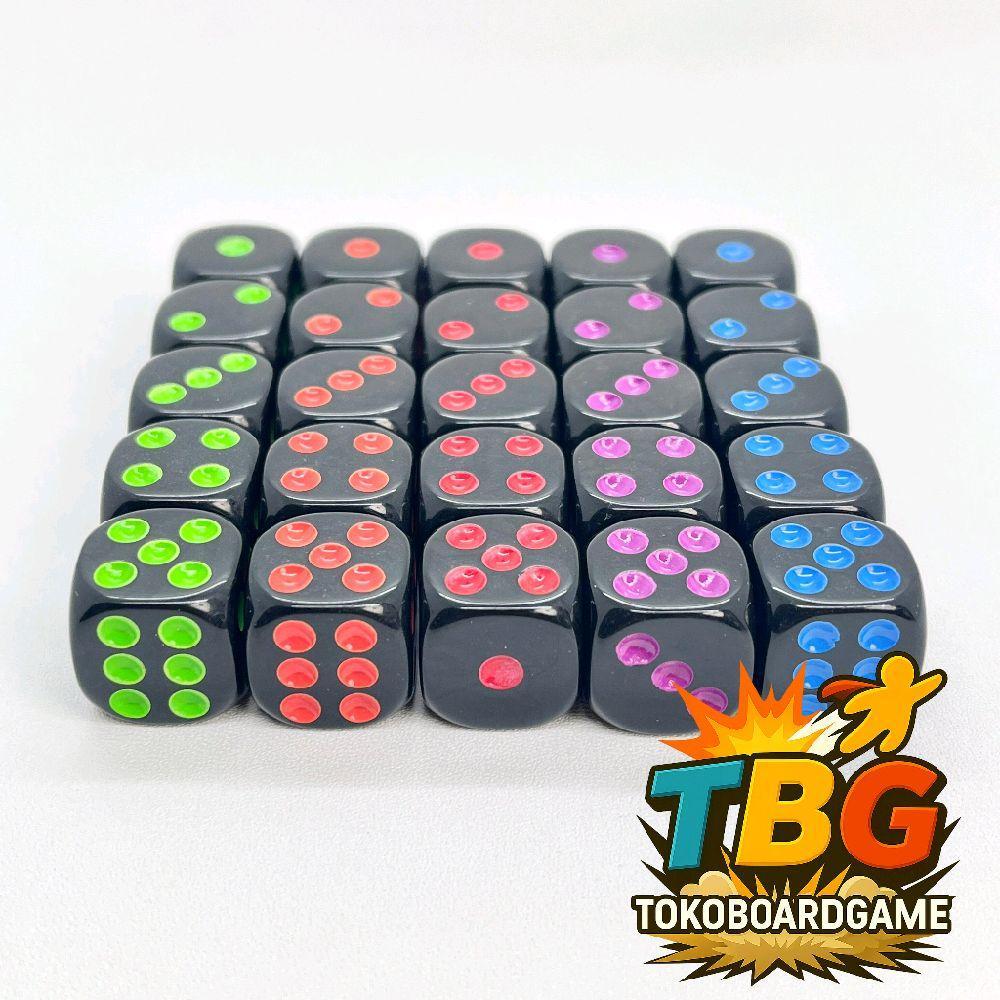 Jual Premium Dice Colored Dot D6 16mm - Dadu Permainan | Shopee Indonesia