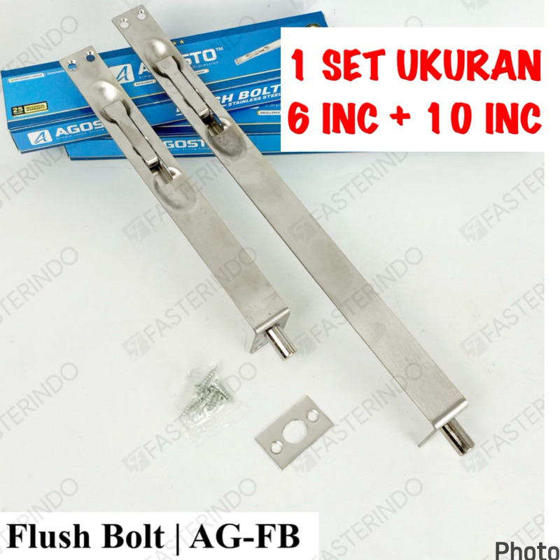 Jual flush bolt pintu double grendel tanam pintu kupu kupu ukuran 6 inc ...
