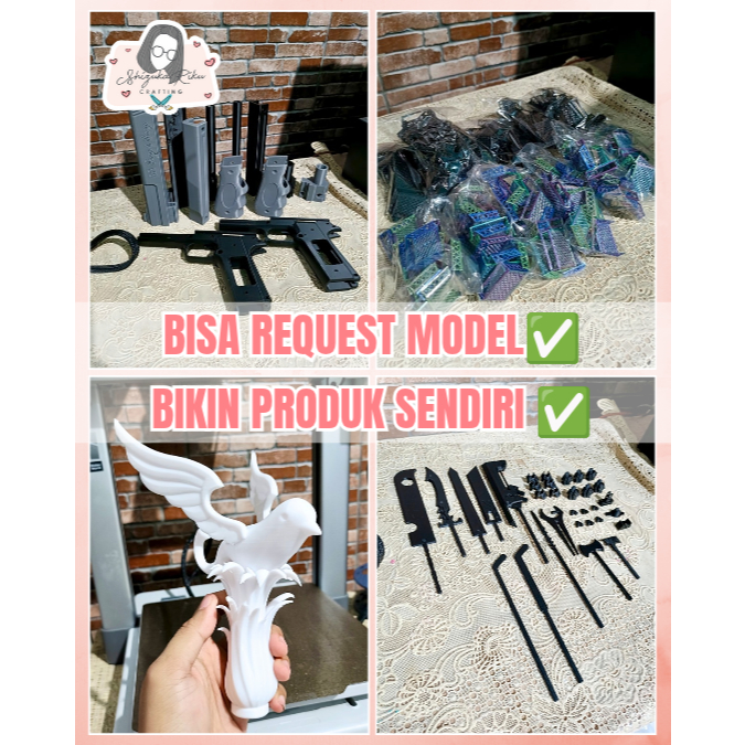 Jual Jasa Cetak 3D Print Bahan PLA plus - PLA+ - 3D Printer - Cosplay ...