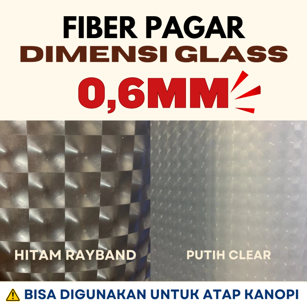 Jual Fiber Penutup Pagar & Kanopi MOTIF DIMENSI GLASS TEBAL 0.6mm ...