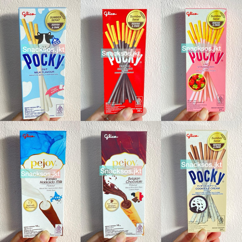 Jual [MINI SIZE] GLICO POCKY BISKUIT STIK STRAWBERRY / COOKIES & CREAM / CHOCOLATE / MILK ...