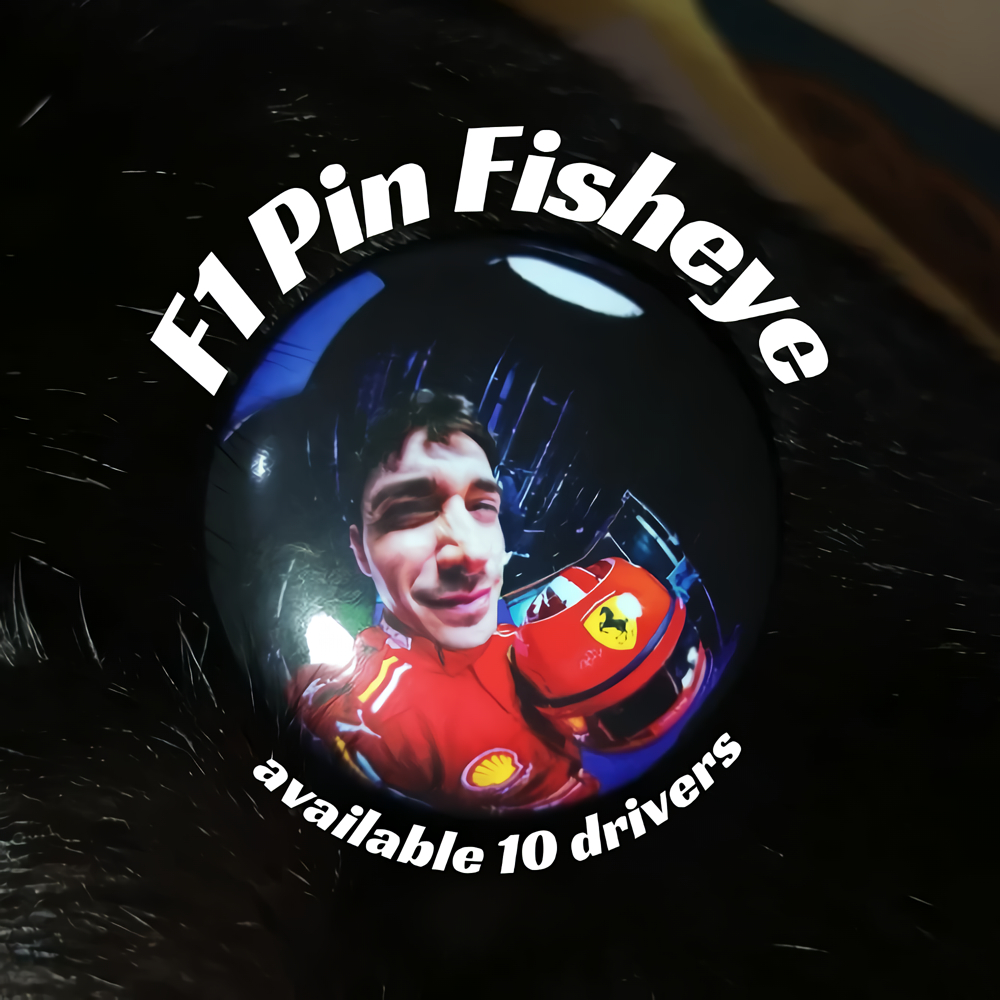Jual F1 Pin Button Fisheye 45mm Carlos Charles Lando Oscar Isack Ollie ...