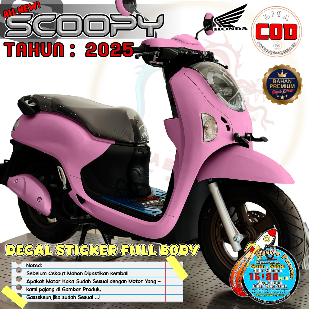 Jual Decal Sticker Full Body Honda Scoopy 2025 Scoopy terbaru Motif ...
