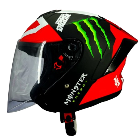 Jual Helm Hall face JS ARMOR Motif Monster Energy/Untuk Pria Wanita ...