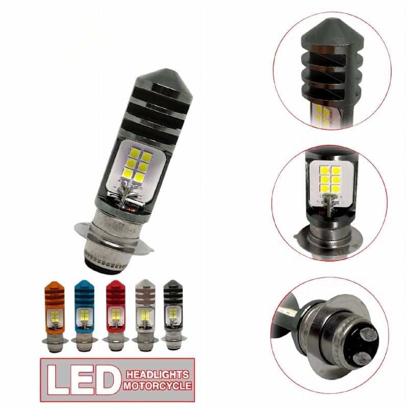 Jual Lampu Bohlam Depan H6 2 Sisi 12 LED & 8 LED AC DC Universal ...