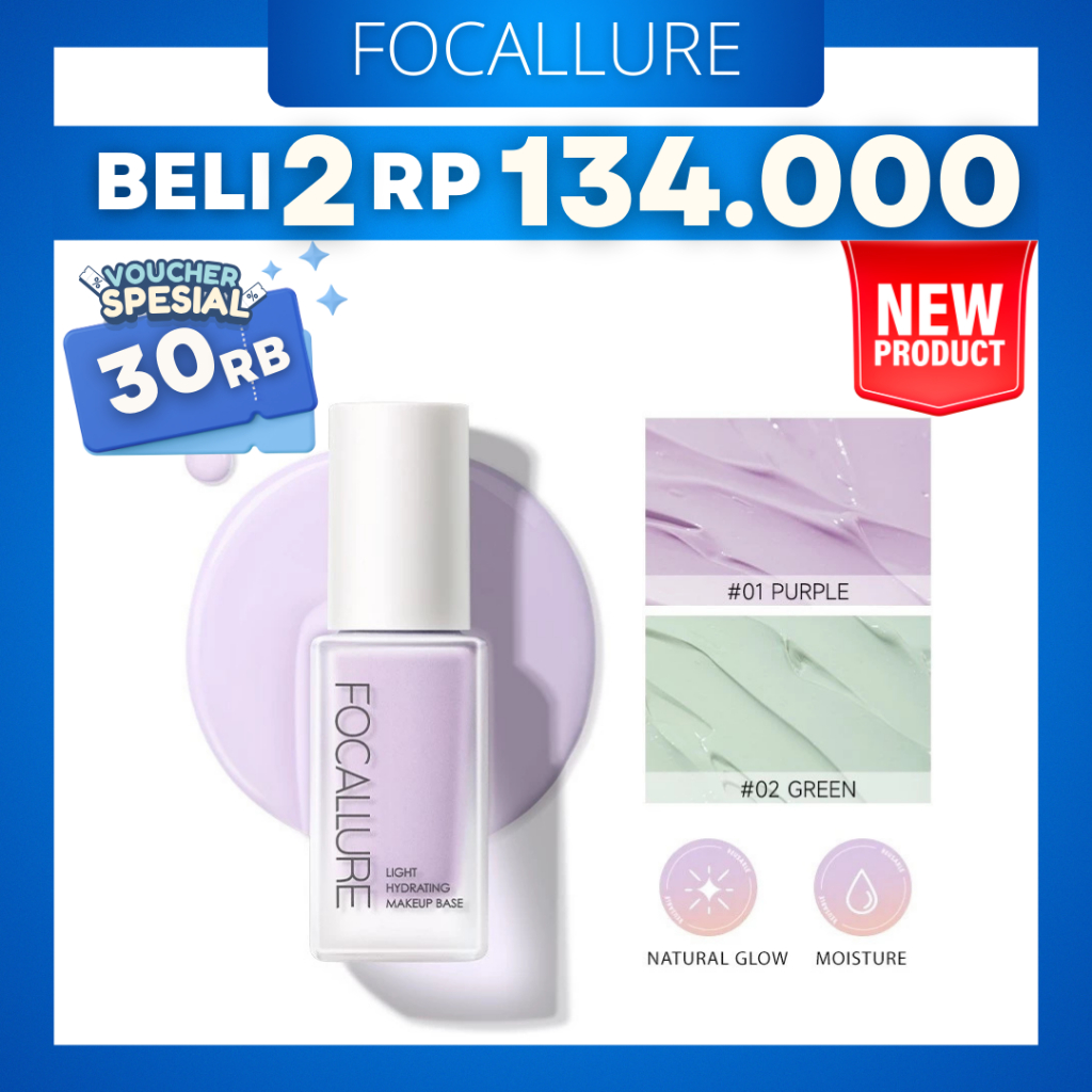 Jual [ NEW ] FOCALLURE Face Makeup Lightweight Moisture Brighten Primer Skin Barrier Correct ...