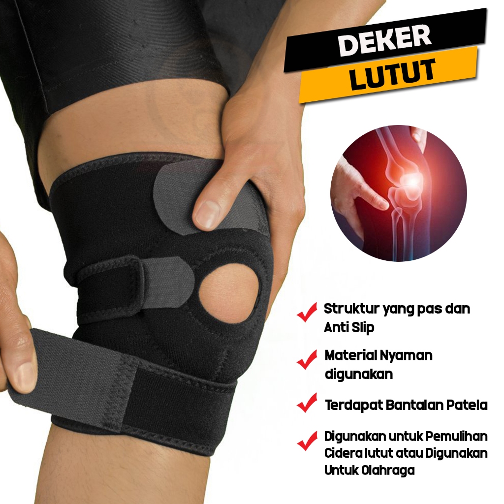 Jual DEKER LUTUT ALAT TERAPI PELINDUNG LUTUT KNEE SUPPORT KNEE PAD ...