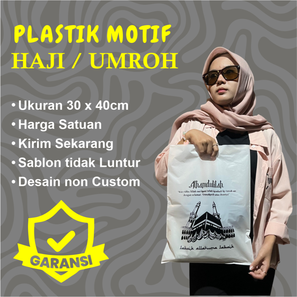 Jual Plastik HD Plong Haji, Size 30x40cm, Plastik Haji, Plastik Umroh ...