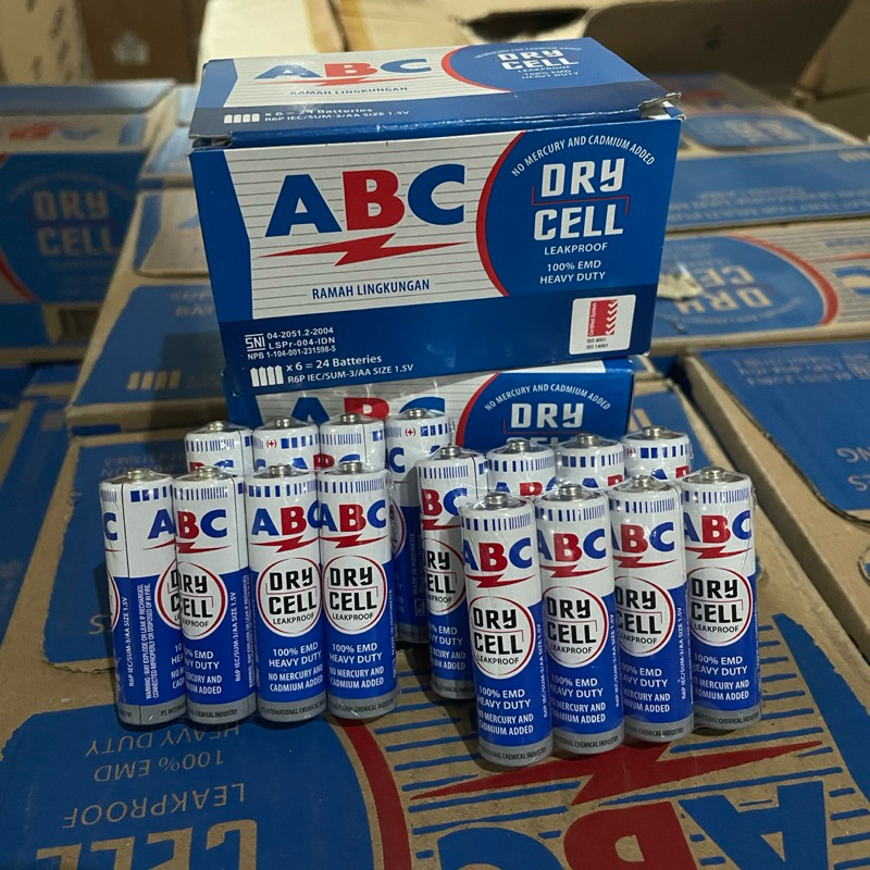 Jual Baterai ABC AA Dry Cell 1 Pak isi 4 Baterai | Shopee Indonesia