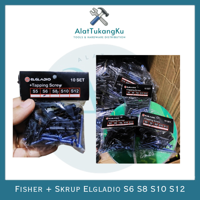 Jual Rumah sekrup fisher Skrup S6 S8 S10 S12 / Pengencang Baut Tembok Beton | Shopee Indonesia