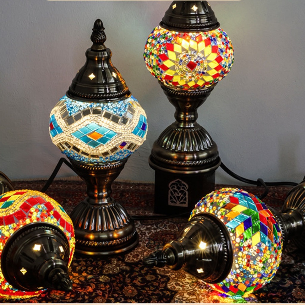 Jual Lampu Meja Mozaik Handmade / Lampu Mozaik Turki Handmade Bohemian ...