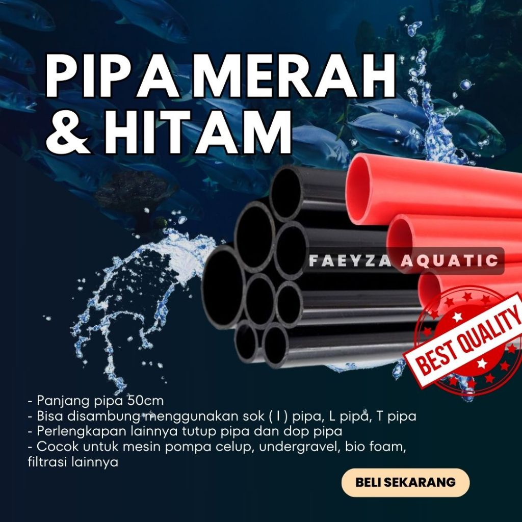 Jual PIPA MERAH - HITAM PANJANG 50CM | Shopee Indonesia