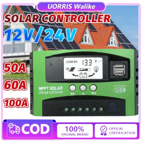 Jual Hijau 100A Solar Charge Controller MPPT 2 USB/Solar Charger Controller MPPT Pengontrol CAS ...