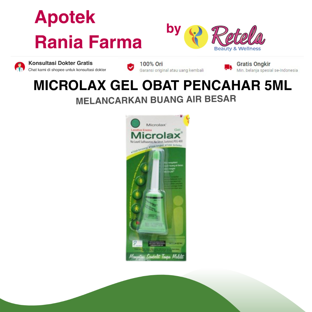 Jual MICROLAX GEL OBAT PENCAHAR 5ML | Shopee Indonesia