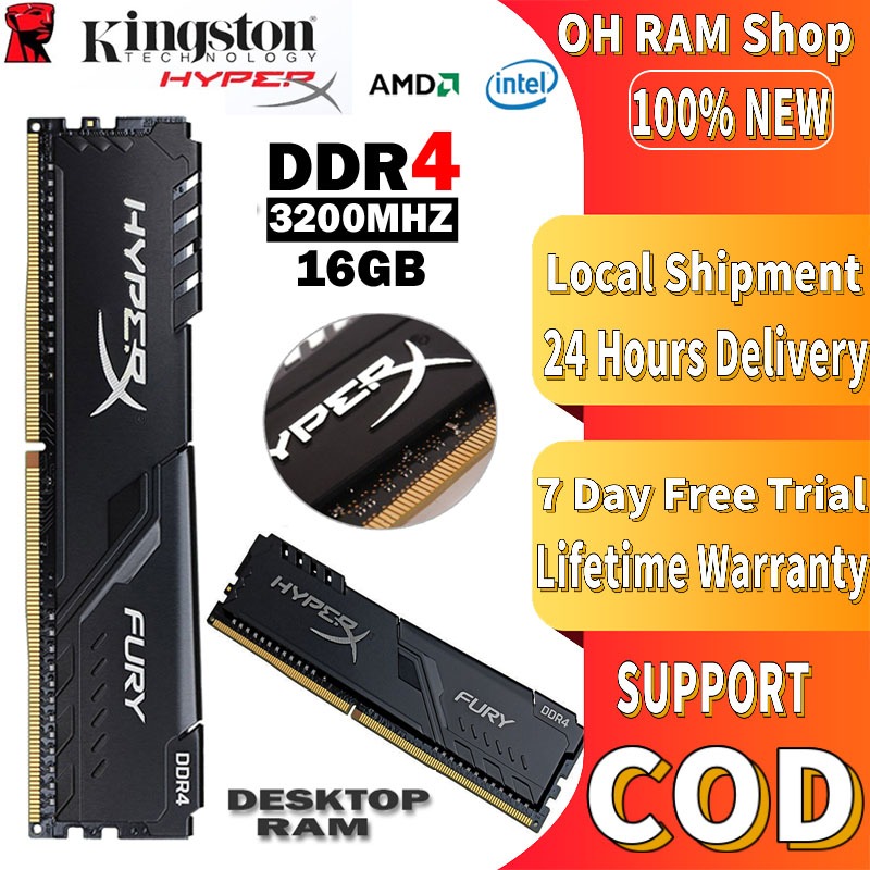 Jual Kingston HyperX FURY DDR4 8GB 16GB 4GB2400MHz 2666MHz 3200MHz PC4 ...