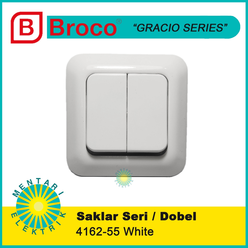 Jual Broco Gracio Saklar Seri / Dobel 4162-55 White | Shopee Indonesia