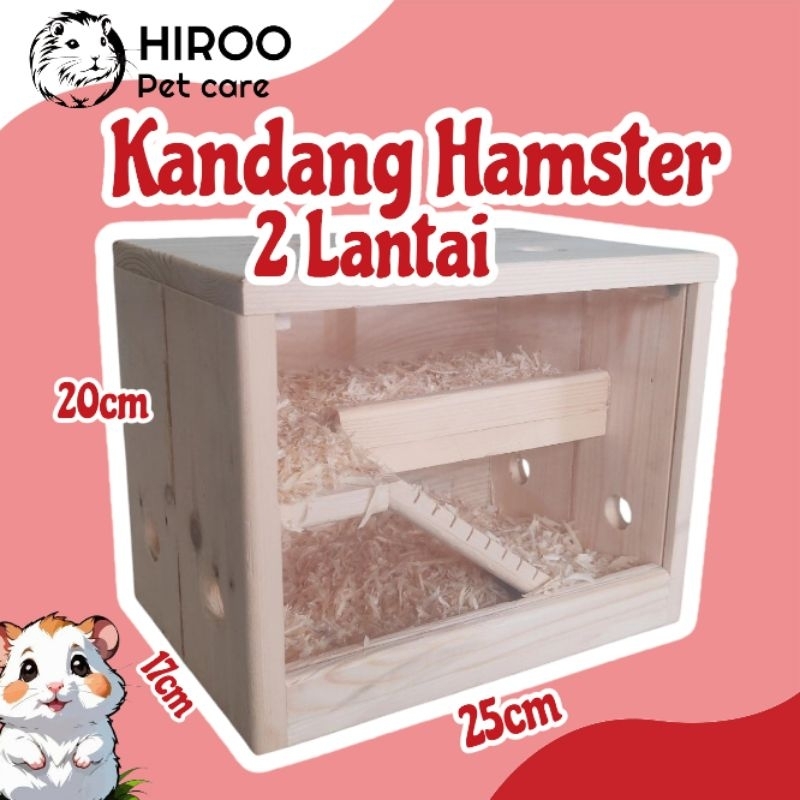Jual KANDANG HAMSTER 2 LANTAI RUMAH HAMSTER KAYU AESTHETIC | Shopee ...