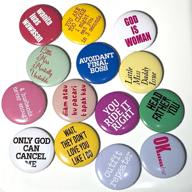 Jual WHAT A BOLD STATEMENT PIN BUTTON | Shopee Indonesia