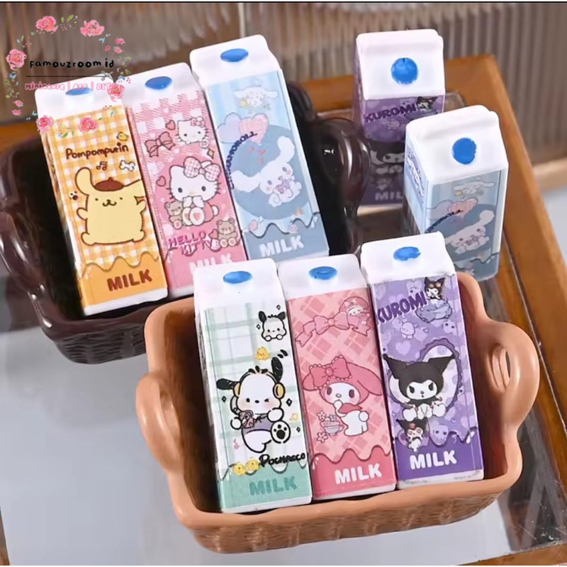 Jual Miniatur Susu Karton Sanrio skala 1:12 - Miniature Sanrio Milk ...