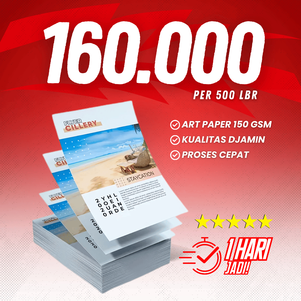 Jual Cetak Brosur 500 lbr, Print Brosur Flyer Custom, Cetak Brosur 1 RIM, Brosur Murah | Shopee ...
