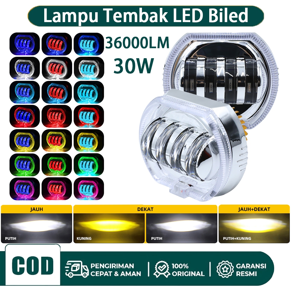 Jual Lampu Biled Tembak LED Projie Biled + Shroud 8D 4 Lensa Dengan ...