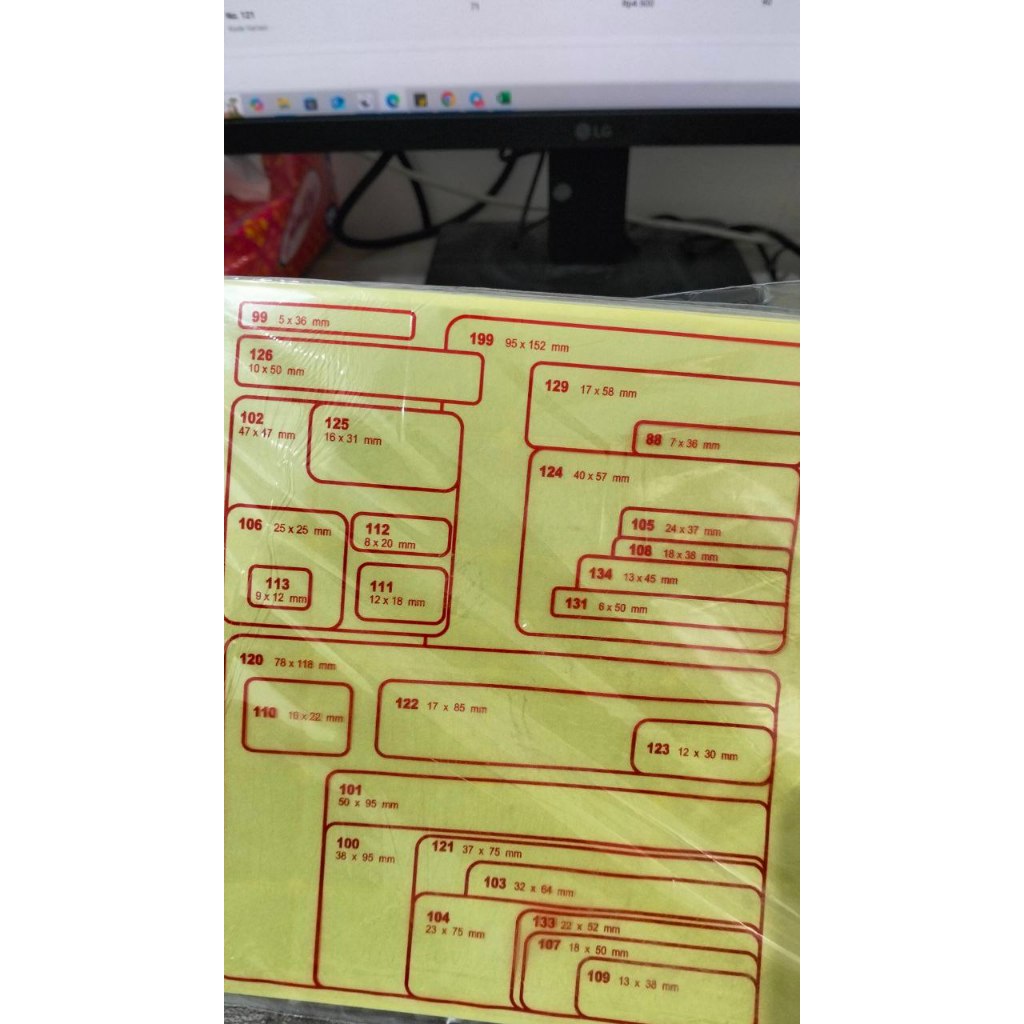 Jual Label Harga Label Stiker Bengyu Beng Yu Self Adhesive Label ...