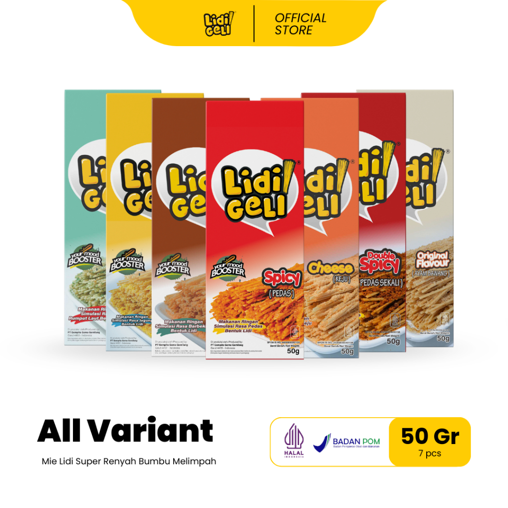 Jual Lidi Geli Paket All Variant 50gr (7 Pcs) | Shopee Indonesia