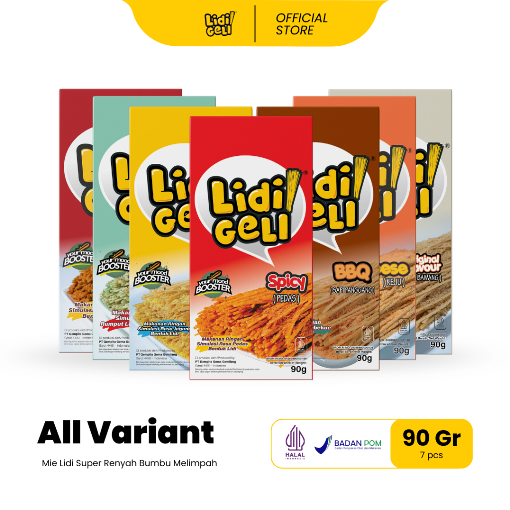 Jual Lidi Geli Paket All Variant 90gr (7 Pcs) | Shopee Indonesia
