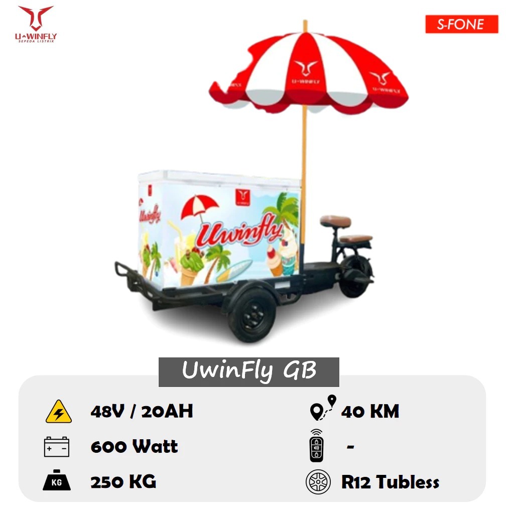 Jual U-winfly Gerobak Motor Listrik 48V/20aH Motor 600Watt Gerobak ...