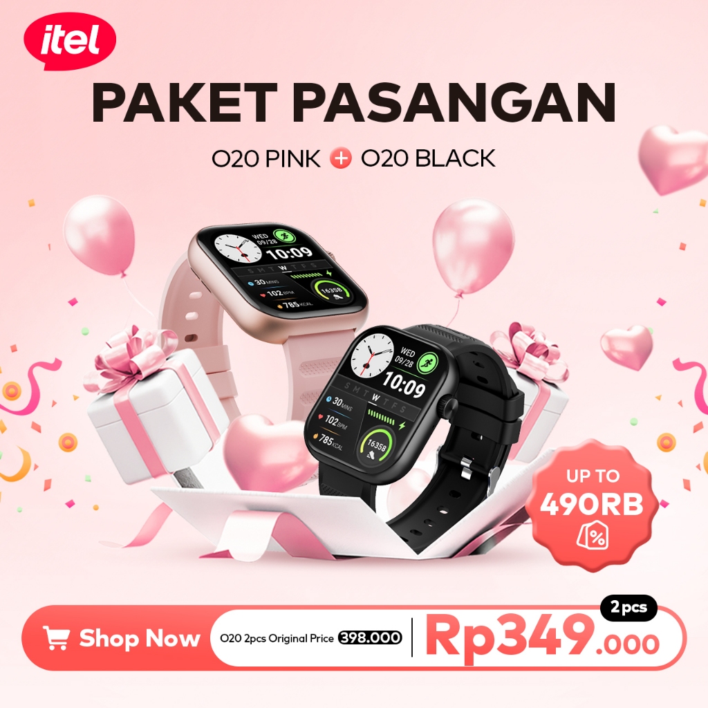 Jual itel Smart Watch ISW-O20 AI Watch Face | Layar HD 2.04" | Pemantau ...