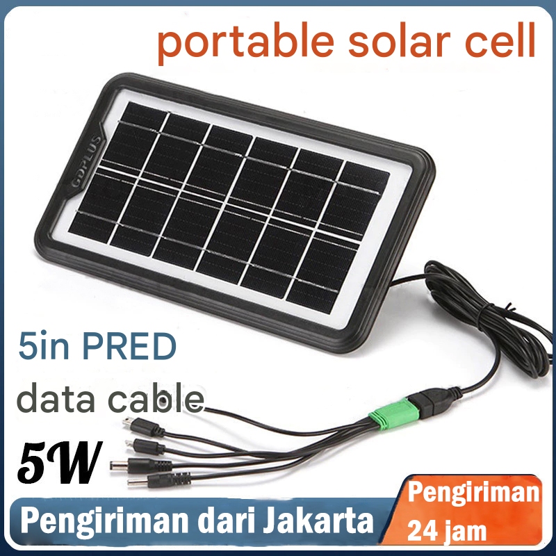 Jual Panel Surya 10Wp Outdoor | Waterproof Ip65 + 5 Port Usb Solar ...