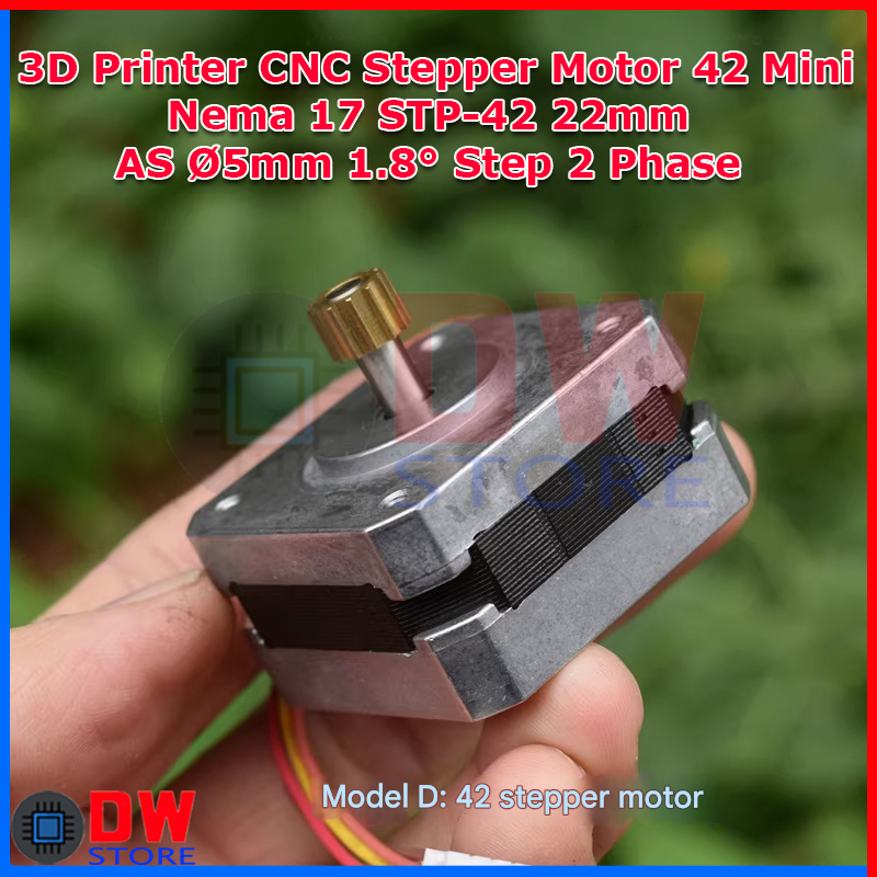 Jual 3D Printer CNC Stepper Motor 42 Mini Nema17 Nema 17 17PM STP-42 2 Phase Bipolar 20mm 22mm ...
